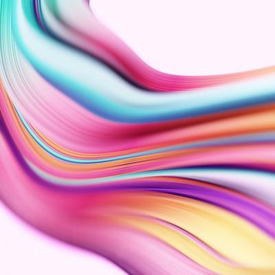 Colorful Wave White 2020 Colorful Abstract - KDE Store