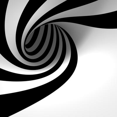 3D view abstract black and white Vector Design - KDE Store