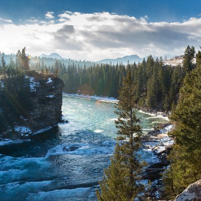 River alberta canada mountains - KDE Store