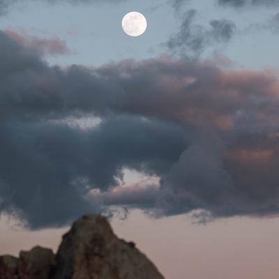 Photo of Full Moon on a Twilight Sky - KDE Store