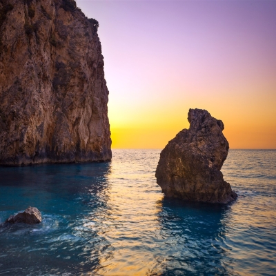 Tranquillity Ocean Rock Sunset Landscape - KDE Store