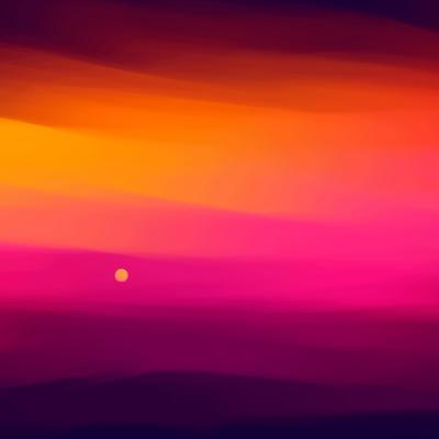 Silhouette of Mountain During Sunset Full HD - KDE Store