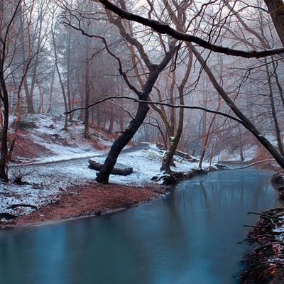 Winter Landscape Calm Mountain River - KDE Store