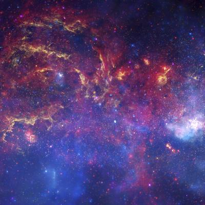 Blue and Red Starry Night Sky Full HD - KDE Store