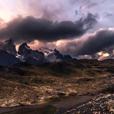 Snow Covered Mountain Under Cloudy Sky - KDE Store