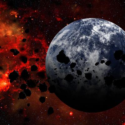 Full Moon Over Red and Black Sky Full HD - KDE Store