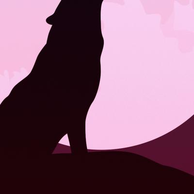 Howling Wolf Silhouette Wolf Howling Minimalism Art - KDE Store