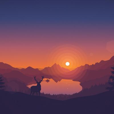 Firewatch art forest - KDE Store