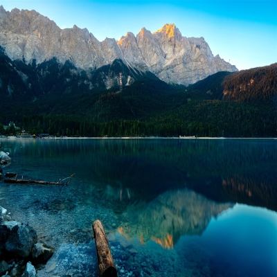 Snow Mountain Glacial Lake Grainau Germany - KDE Store