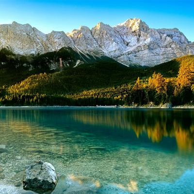 Forest Autumn Sunlight Eibsee Grainau Germany .. - KDE Store