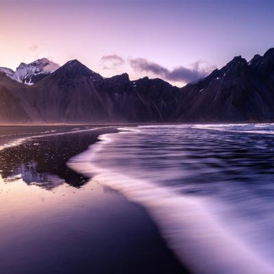 Iceland Mountains Coast Beach Sunrise Waves 5K - KDE Store