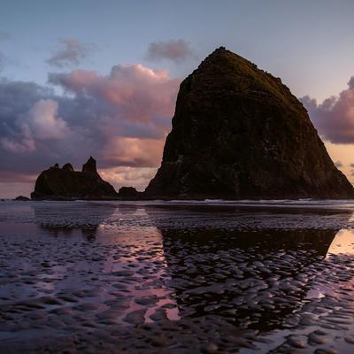 Rock Coast Beach Sunset Oregon Sunset United S.. - KDE Store