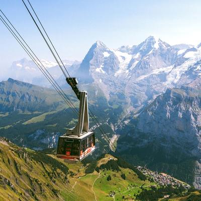 Snow Mountain Cable Car Bernese Oberland Switz.. - KDE Store