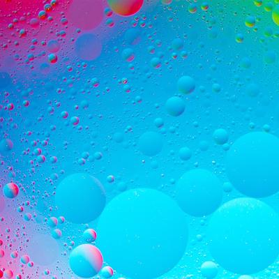 Red blue green vibrant abstract bubbles - KDE Store