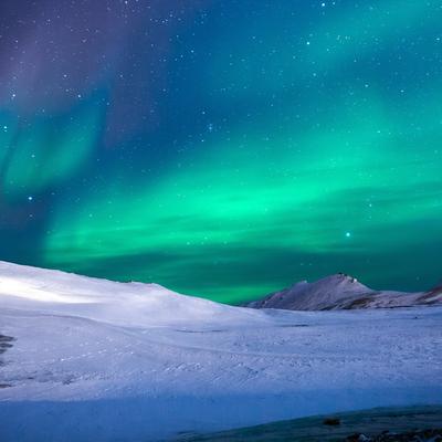 Beautiful blue aurora polar mainland - KDE Store