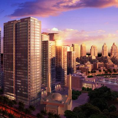 Sunset over city- 3D Architectural Renderings - addons.videolan.org