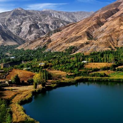 Landscape Of Iran Village Lake - KDE Store
