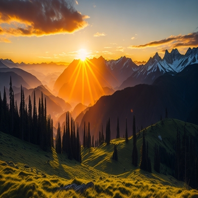 mountain sunset dawn - KDE Store