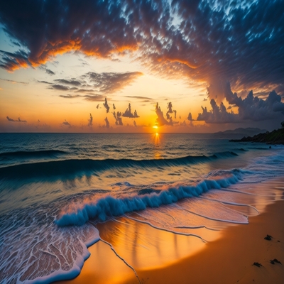 Evening beach wallpaper - KDE Store