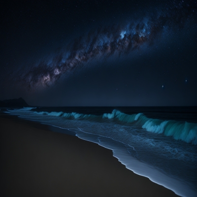 Sea Waves sky night - KDE Store