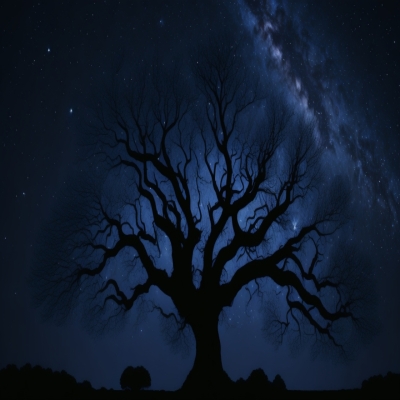 Tree night sky - KDE Store