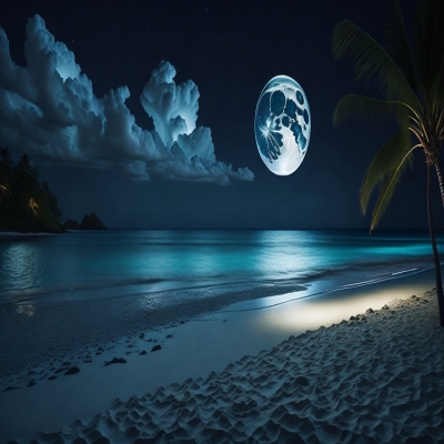 Full moon night wallpaper - KDE Store