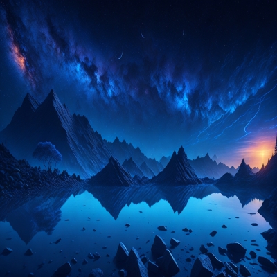 Dark blue sky wallpaper - KDE Store