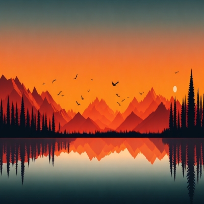 Abstract lake wallpaper - KDE Store