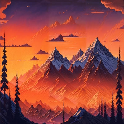 Fantasy mountain wallpaper - KDE Store