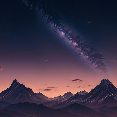 Digital art mountain wallpaper - KDE Store