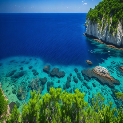 Sea And Vegetation - KDE Store