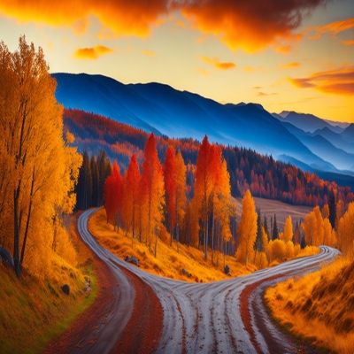 Colorful autumn landscape - KDE Store