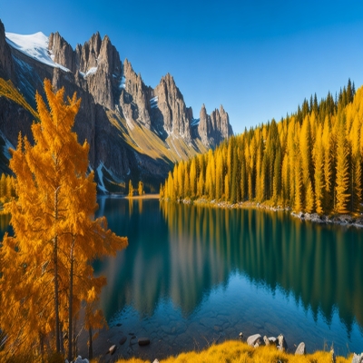 Autumn alpine lake - KDE Store