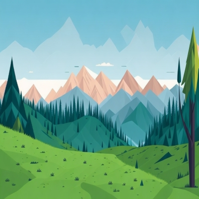 Mountain landscape vector - KDE Store