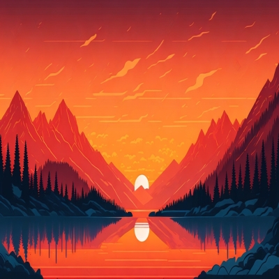 sunset landscape - KDE Store