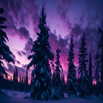 beautiful Wide shot spruces - KDE Store