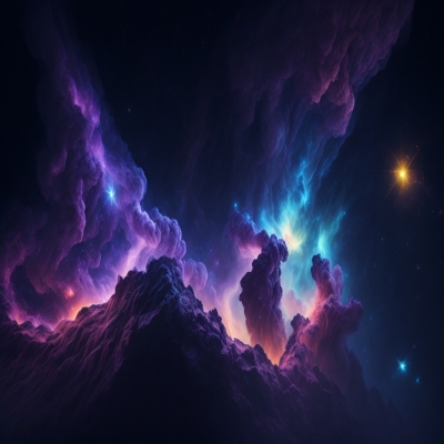 Space Galaxy Colorful Background - KDE Store