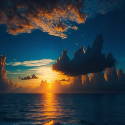 Sky blue water sea - KDE Store