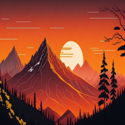 Sunset mountain wallpaper - KDE Store
