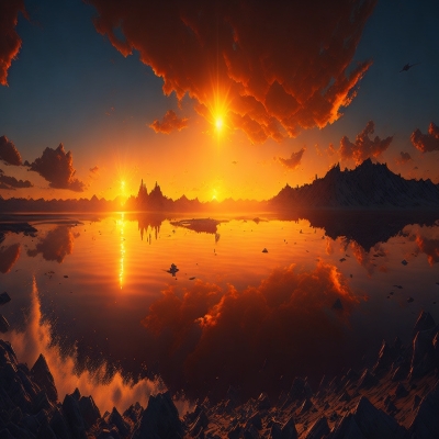 Evening sea sunset wallpaper - KDE Store