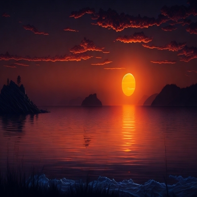 Nature water sunset wallpaper - KDE Store