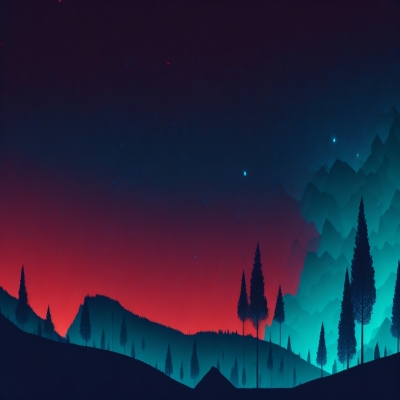 Red sky night wallpaper - KDE Store