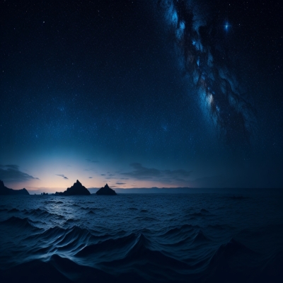 Blue Sea night wallpaper - KDE Store