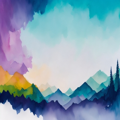 Abstract watercolor landscape - KDE Store