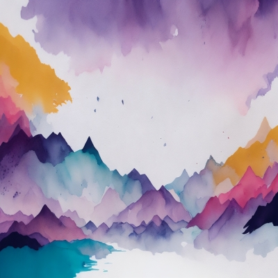 Abstract watercolor landscape - KDE Store