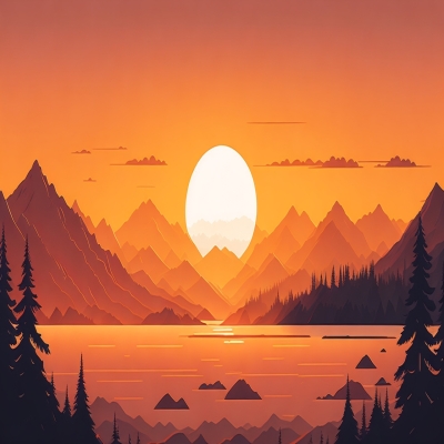 Beautiful vector landscape - KDE Store