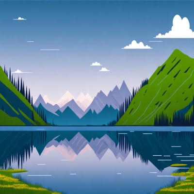 Mountain Landscape Vector - KDE Store