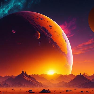 sunset alien planet - KDE Store