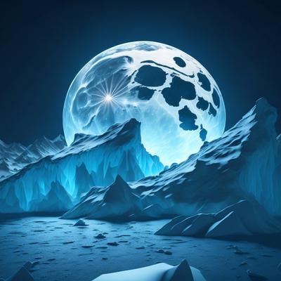 Iceberg night full moon - KDE Store