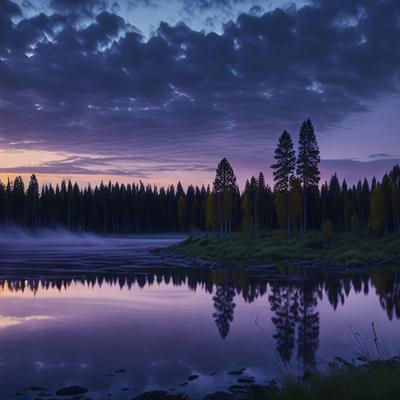 Night river trees - KDE Store